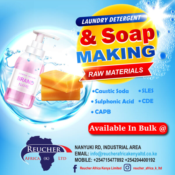 Soap making Raw Materials in Nairobi, Kenya - REUCHER AFRICA KENYA LIMITED