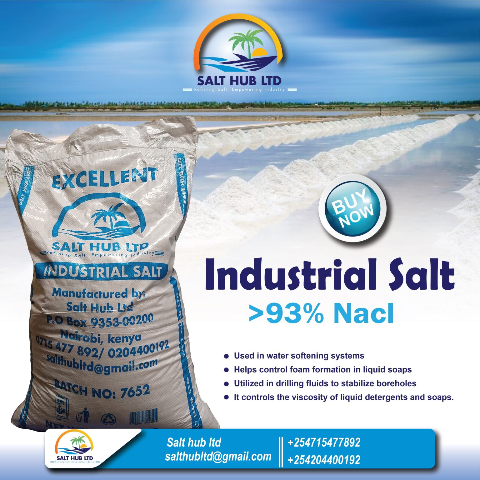 Industrial Salt 50kgs - REUCHER AFRICA KENYA LIMITED