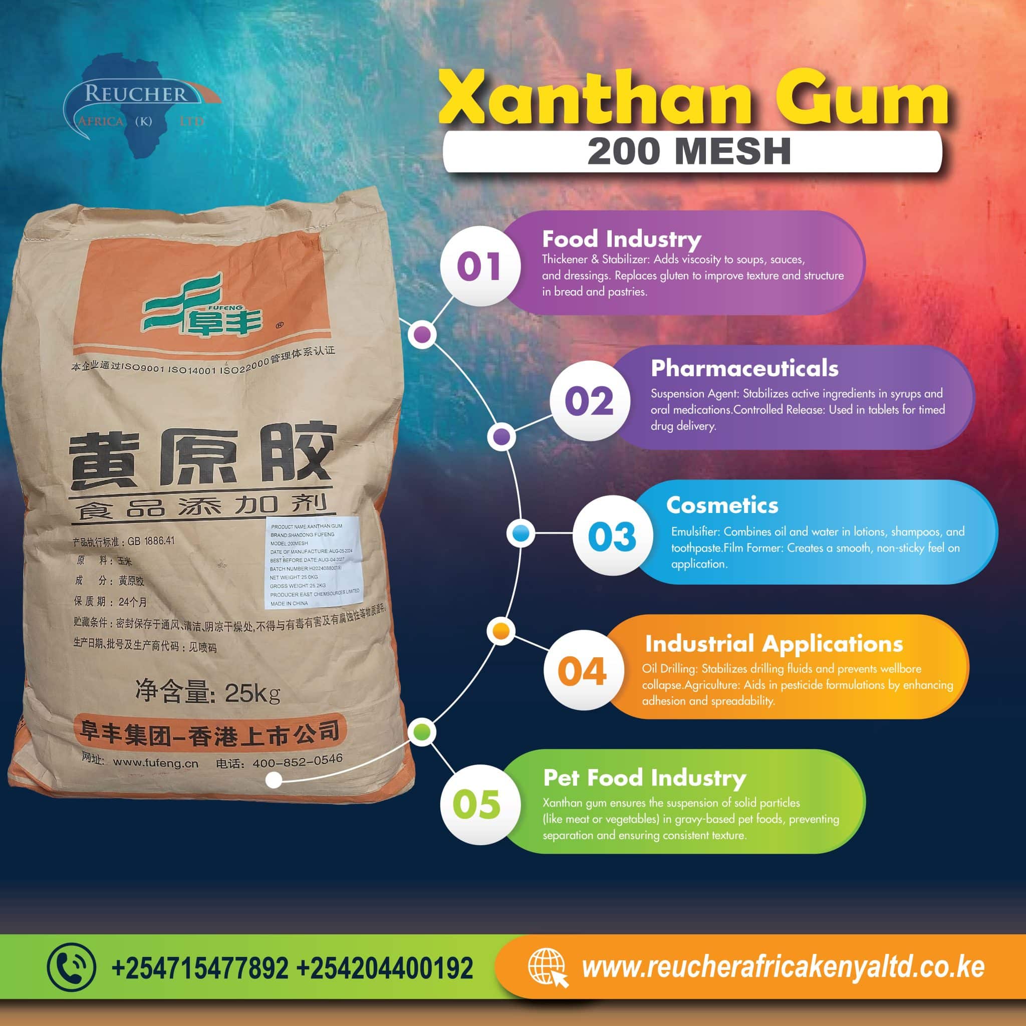 Xanthan Gum Nairobi, Kenya - REUCHER AFRICA KENYA LIMITED